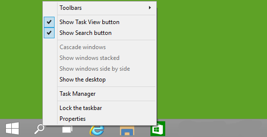Easily Remove Windows 10 Taskbar Search And Task View Buttons Techgainer 
