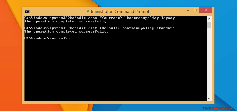 Switch Between Gui And Text Based Multi Boot Menu In Windows Techgainer 5392